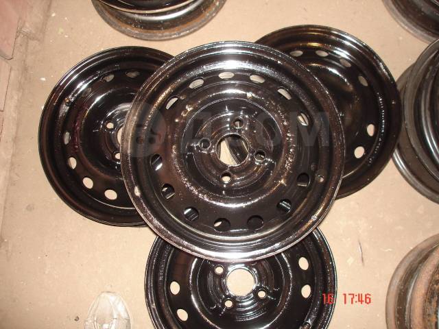 Диски, штамповка, 14", 27 шт, 4x100, штампованный, 56,0 мм. 4 шт, б/у ...