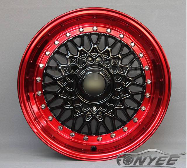 Новые диски BBS RS R16 4X100/114,3 ET25 J8 черные + полированная по, 16", 1 шт, 4x100, 4x114.3 ...