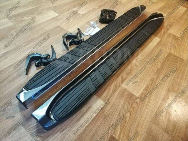 Купить Пороги Toyota Prado 120 (Прадо 2003-2008) Темно Серые во ...
