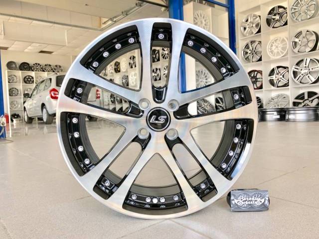Диски литые LS 987 4x98 4x100 r17 #1189 чёрный алмаз Рельсы, 17", 1 шт ...