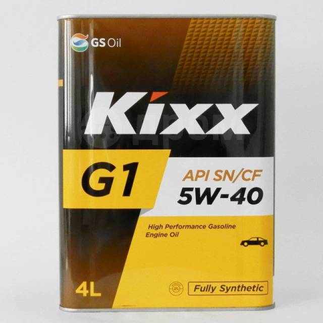 Моторное масло Kixx G1 5w40 4л, синтетическое, 4,00 л. SN, CF, бензин ...