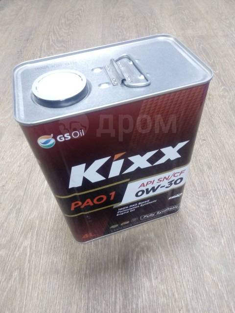Моторное масло Kixx PAO1 0w30 full synthetic, синтетическое, 4,00 л. CF ...
