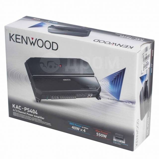 4-канальный усилитель Kenwood KAC-PS404 RMS (2 Ом), Вт : 4 x 60, новый ...