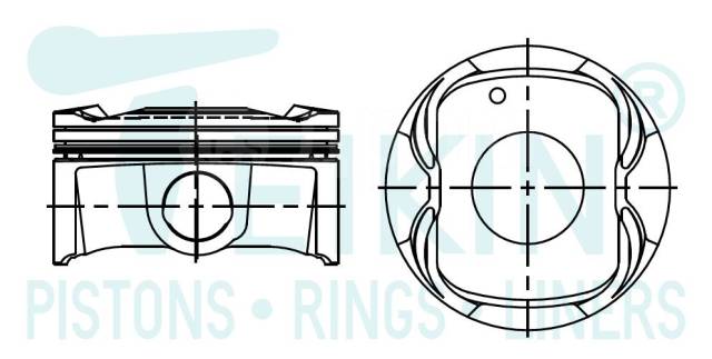 Купить Поршень двигателя (6шт/упак) Teikin 46363-050 в Красноярске по ...