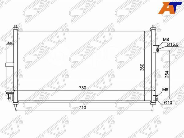 Купить Радиатор кондиционера Nissan X-Trail, Nissan X-Trail 00-07 T30 ...