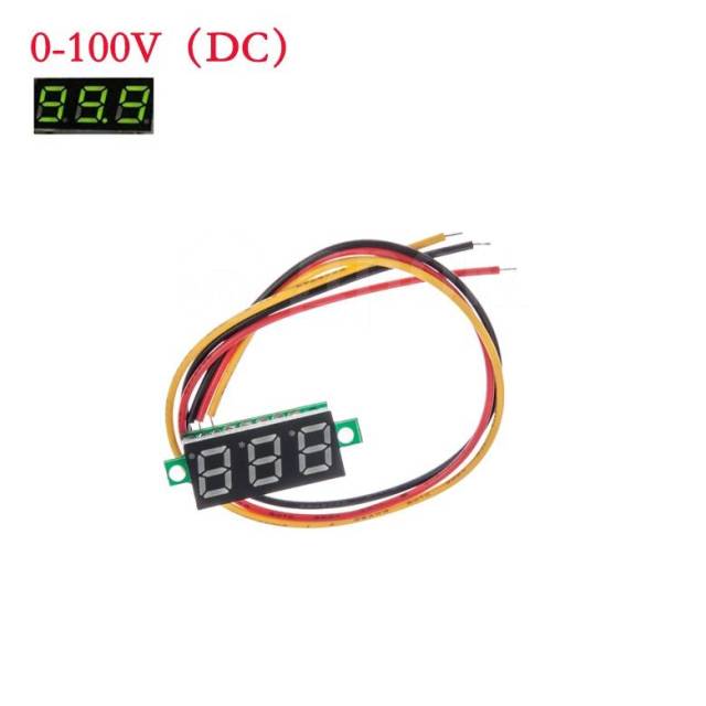 Вольтметр цифровой вход DC 0V-100V трехпроводной, желтый, новый, в ...