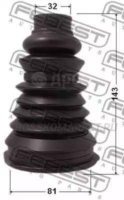 Купить Пыльник ШРУСа внешнего (комплект) PVC Febest 2417PLOG в ...