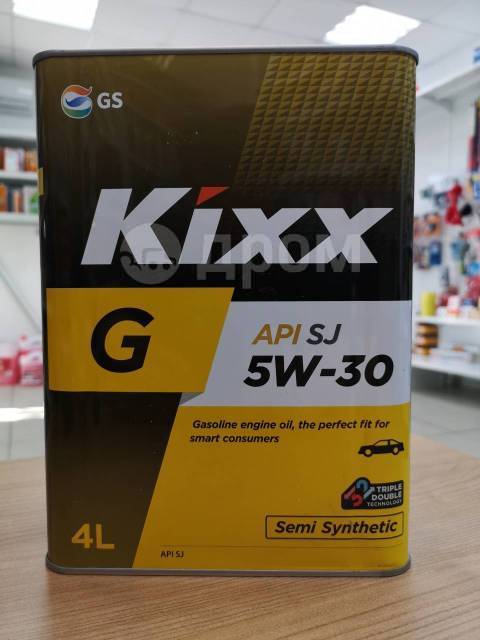 Моторное масло Kixx G 5W30 SJ 4л, полусинтетическое, 4,00 л. SJ, бензин ...