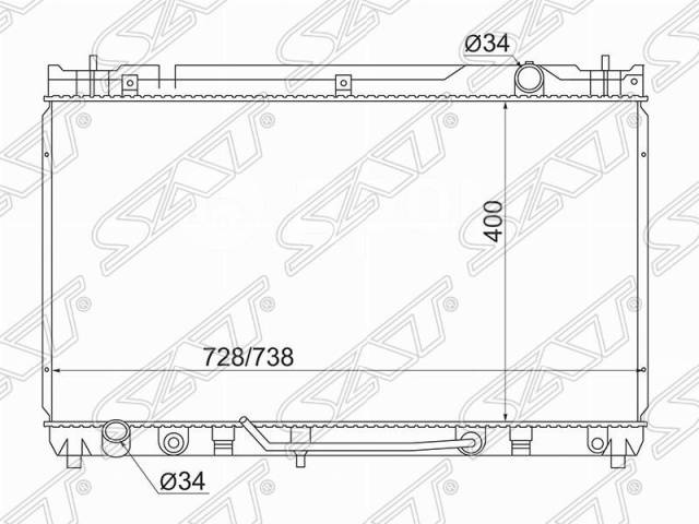Купить Радиатор SAT Toyota Camry / Solara 03-08 / Windom / Lexus ES300 ...