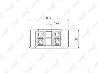 Купить Ролик обводной приводного ремня LYNXauto [PB7033] в Иркутске по ...
