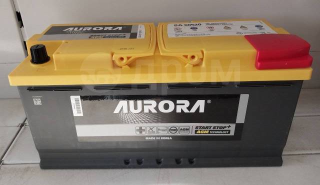 Аккумулятор Aurora DIN AGM 60520 L6 105 А/ч, обратная (левое), 105 А.ч ...