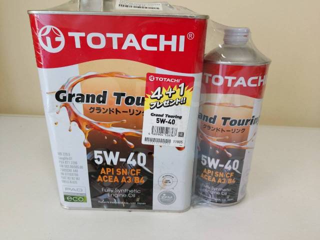 Масло Totachi 5W40 Grand Touring Fully Synthetic синт. 4л+1л=5л ...
