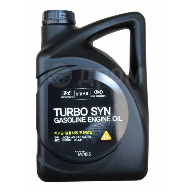 Hyundai/Kia Turbo SYN Gasoline 5W-30 4л 05100-00441, синтетическое, 4 ...