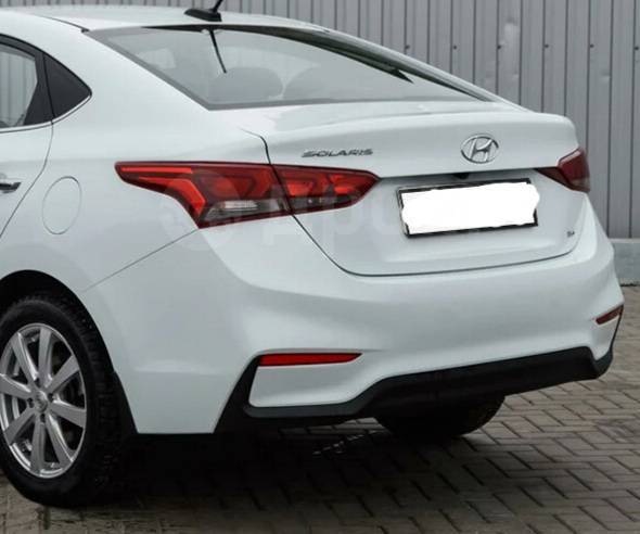 Купить Белый бампер задний Hyundai Solaris 2 Солярис 2 в Москве по цене ...