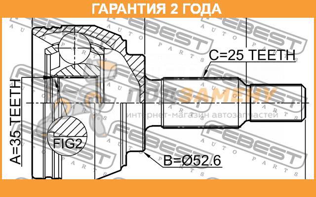Купить ШРУС внешний Renault Duster 2011- 2410-Dustawd Febest ...