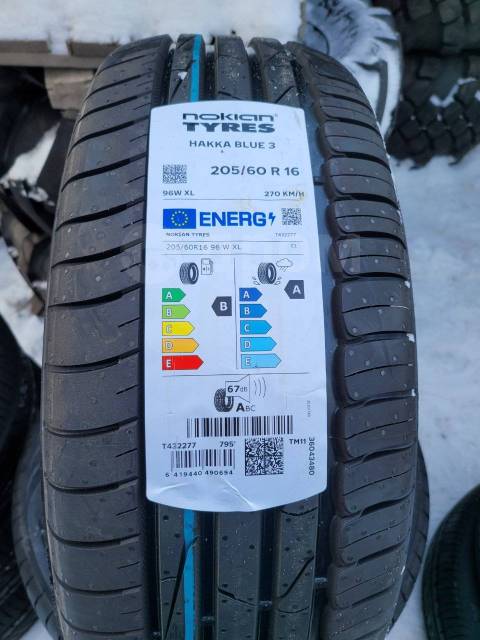 Nokian Hakka Blue 3, 205/60 R16 96V XL, 16", 1 шт, в наличии, 205 мм ...
