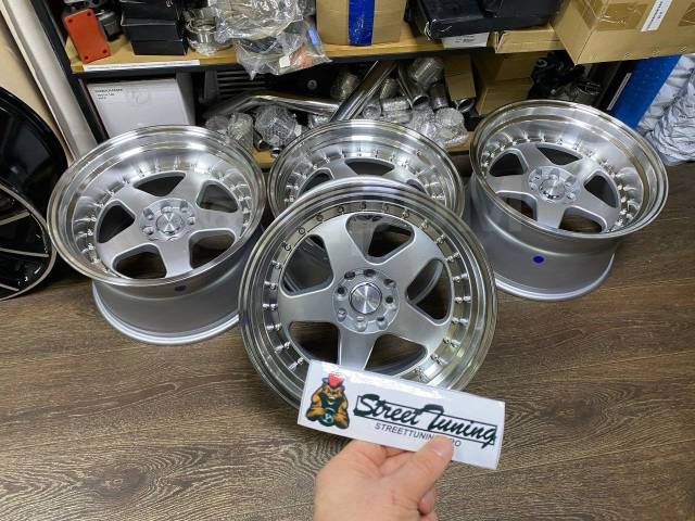 Разноширокие диски Rotifrom R17 J9/j10 ET15/10 4X100/114.3 серебро, Rotiform, 17", 1 шт, 4x100 ...
