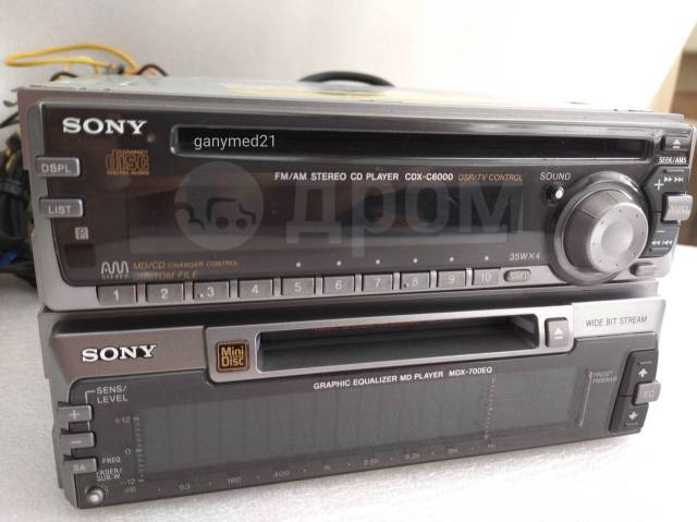 Sony CDX-C6000 Sony MDX-700EQ, 2 DIN — 178x100 мм, б/у, в наличии. Цена: 14 000₽ в Перми