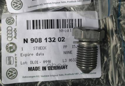 Купить Пробка Сливная N90813202 VAG арт. N90813202 в Омске по цене: 216 ...