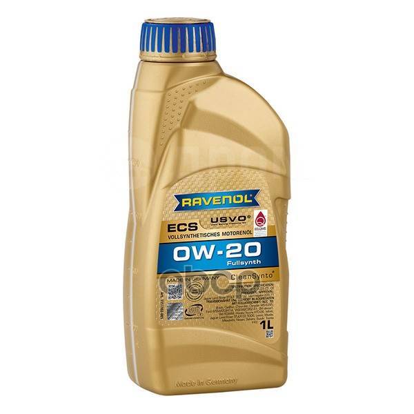Масло Моторное Ecs 0W-20 1Л (Синтетика+Пао) Ravenol, синтетическое, 1 ...