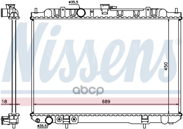 Купить Радиатор Охлаждения Двигателя Nissens арт. 68704 в Домодедово по цене: 17 630 ...
