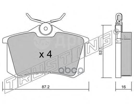 Купить Дисков. Тормоз. Колодок Trusting арт. 1022 К-Т в Москве по цене ...