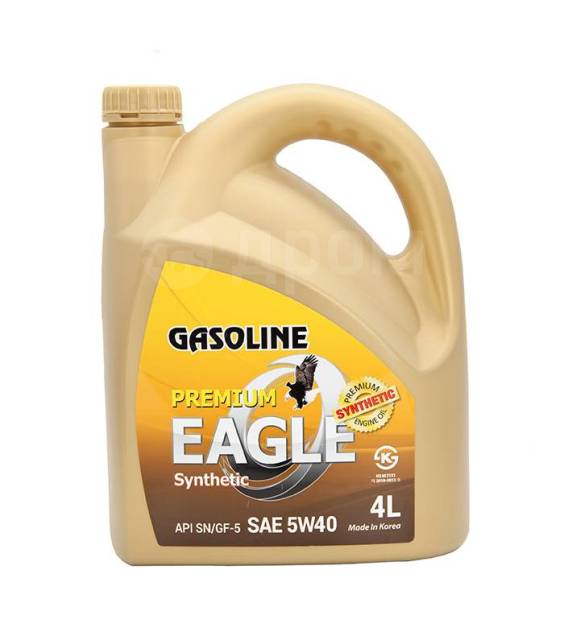 Масло моторное "Eagle" Premium Gasoline 100% Synthetic 5W-40 API SN 4л ...