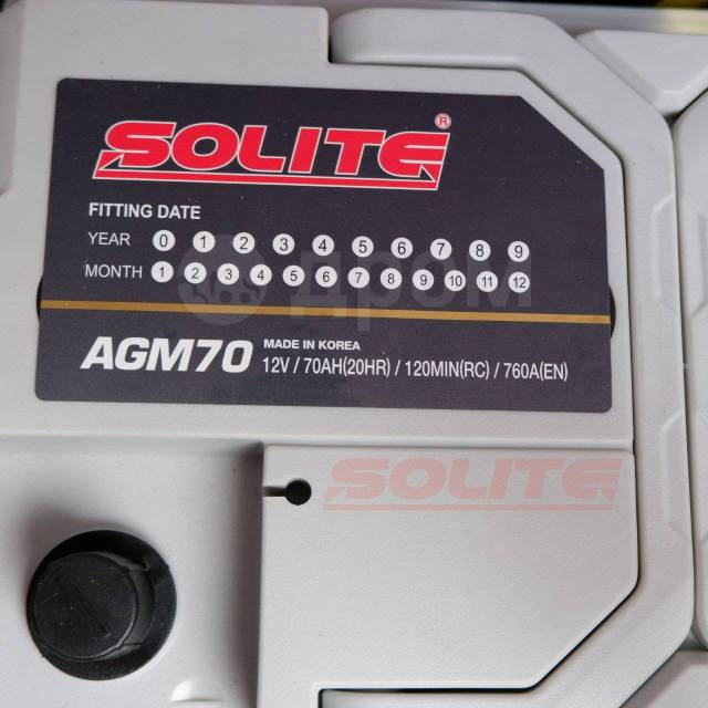 Купить Solite AGM70 AGM 70А/ч 760а (Гелевый) L3 G7 во Владивостоке по цене: 18 500₽ — частное ...