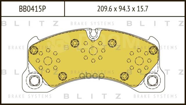 Купить Колодки Тормозные Дисковые Передние Blitz Bb0415p 0 986 494 206 ...