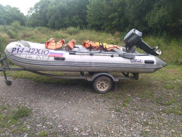 Надувная лодка Svat ZYD420 с мотором Yamaha 20DEM и прицепом, подвесной ...