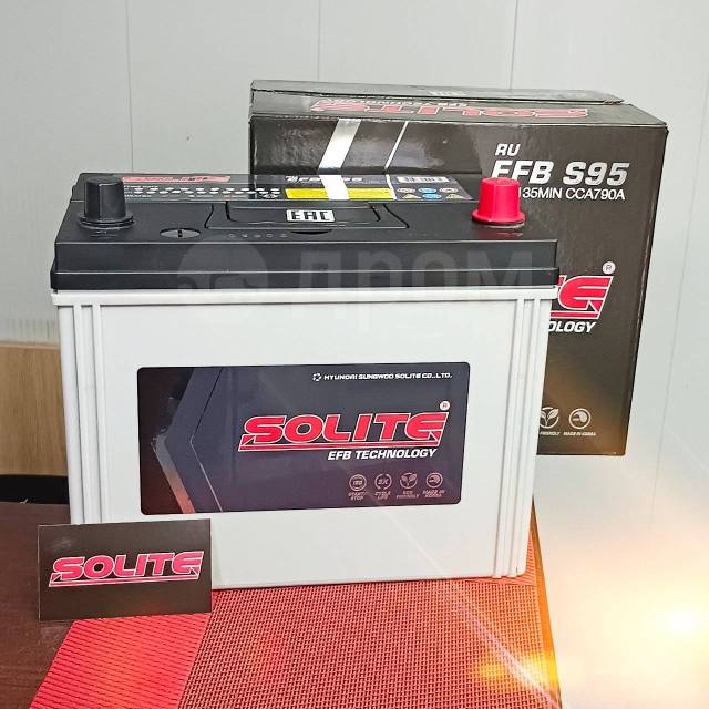 Аккумулятор Solite EFB S95 S-95 80а/ч 790A (Start-Stop S85 S-85), обратная (левое), 80 А.ч. 790 ...