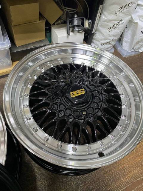 Новые диски BBS RS R16 J8 ET25 4x100/4X114.3 черные+ полировка, 16", 1 шт, литой, 73,1 мм. 4 шт ...