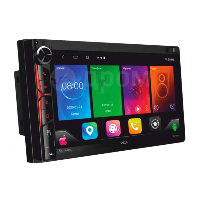 ACV AD-7001 мультимедийная система на Android 10.0 с MirrorLink и GPS, 2 DIN — 178x100 мм, новый ...
