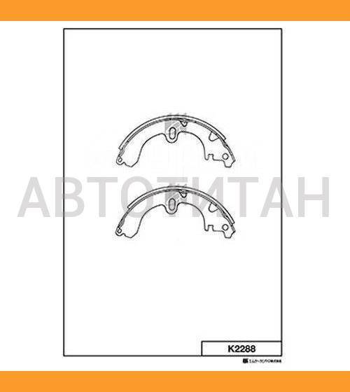 Купить Колодки тормозные барабанные задние Toyota Corolla 80 83-87 K2288 MK Kashiyama K2288 в ...