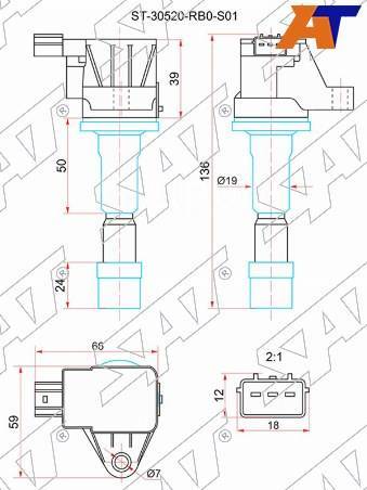 Купить Катушка зажигания Honda ST-30520-RB0-S01 в Красноярске по цене ...