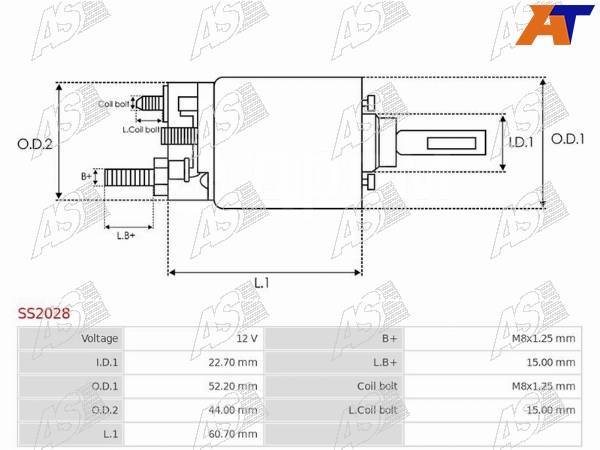 Купить Втягивающее реле стартера Nissan Qashqai 2.0 MR20DE 06-/Renault Megane 2.0 09- M4R711 AS ...