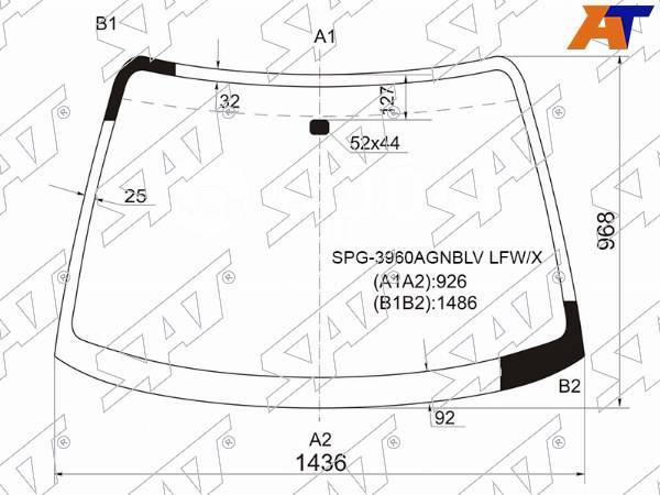 Купить Стекло лобовое Honda Accord CF# VI 97-02 5D, Honda Accord/Torneo ...