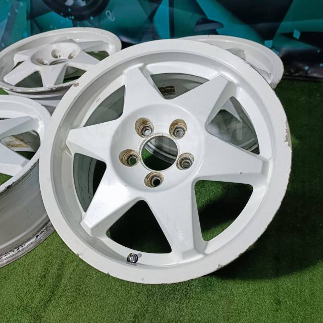 Белые Old School диски Bridgestone! R15, PCD 5-100, 15", 1 шт, 5x100, 6 ...