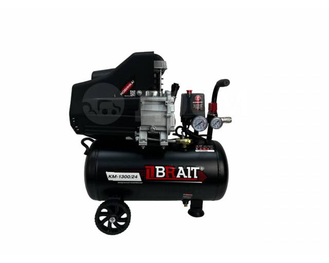 Компрессор воздушный Brait КМ-1300/24, новый, в наличии. Цена: 10 500₽ в Хабаровске