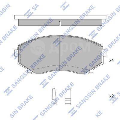 Купить Колодки тормозные передние Sangsin brake/HI-Q, SP1527 в Москве ...