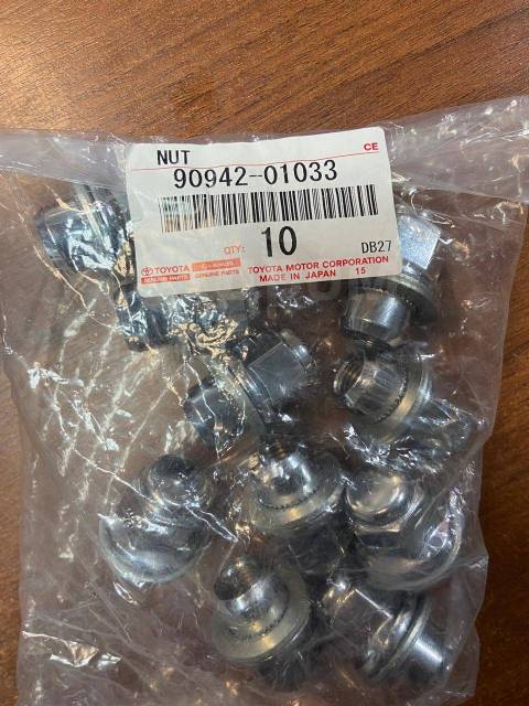 Купить Гайка м12x1.5 колесная под шайбу 90942-01033 оригинал Toyota в ...