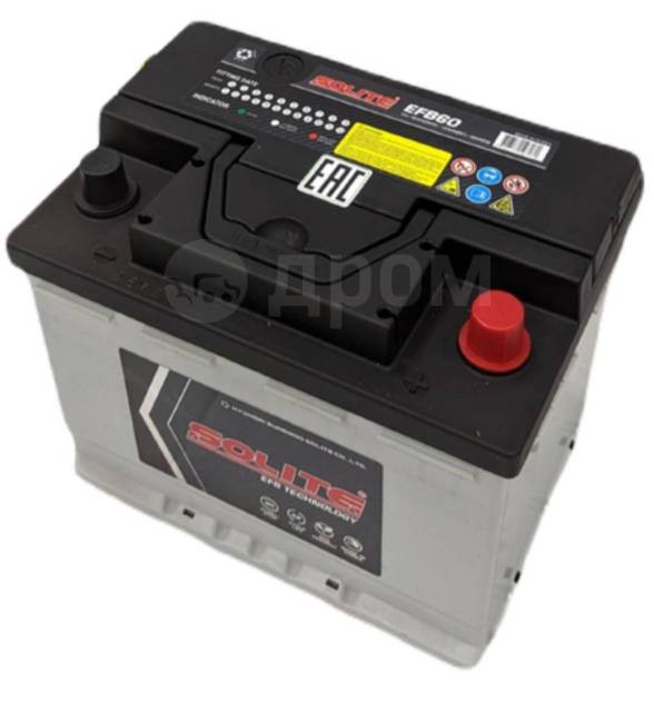 Solite EFB 60а/ч евро Start/STOP, Гибрид, обратная (левое), 60 А.ч. 560 А. L2, корея, новый, в ...