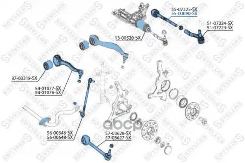 Купить Тяга Рулевая! Mb W204/W212/S212/W221/S204/X204 05 Stellox арт. 5500090SX в Новосибирске ...