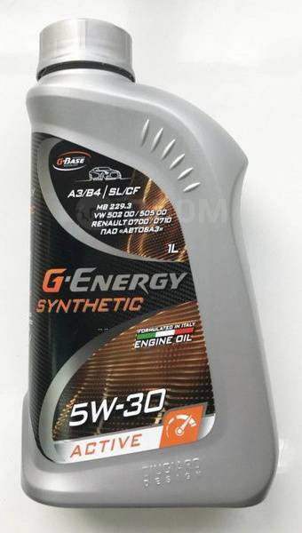 Масло моторное G-Energy Active 1.00л. 5W30 SL/CF, синтетическое, 1,00 л ...