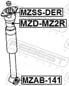 Купить Сайлентблок заднего амортизатора! Ford Fusion 1.4/1.6/1.4TDCi 02 ...