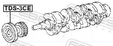 Купить Шкив коленвала 2C/3CE для Toyota Caldina AT191/CT19#/ET196/ST19 ...