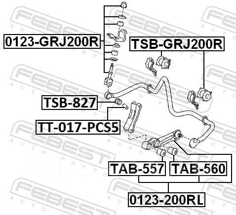 Купить Втулка стабилизатора заднего! Toyota Land Cruiser 200 08 Febest ...