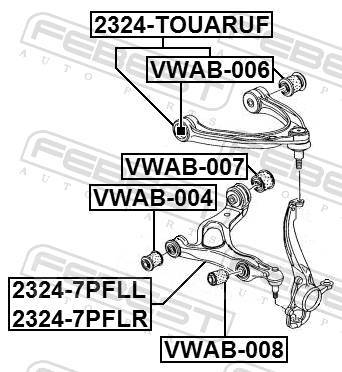 Купить Сайлентблок переднего нижнего рычага febest vwab007 для а/м audi ...